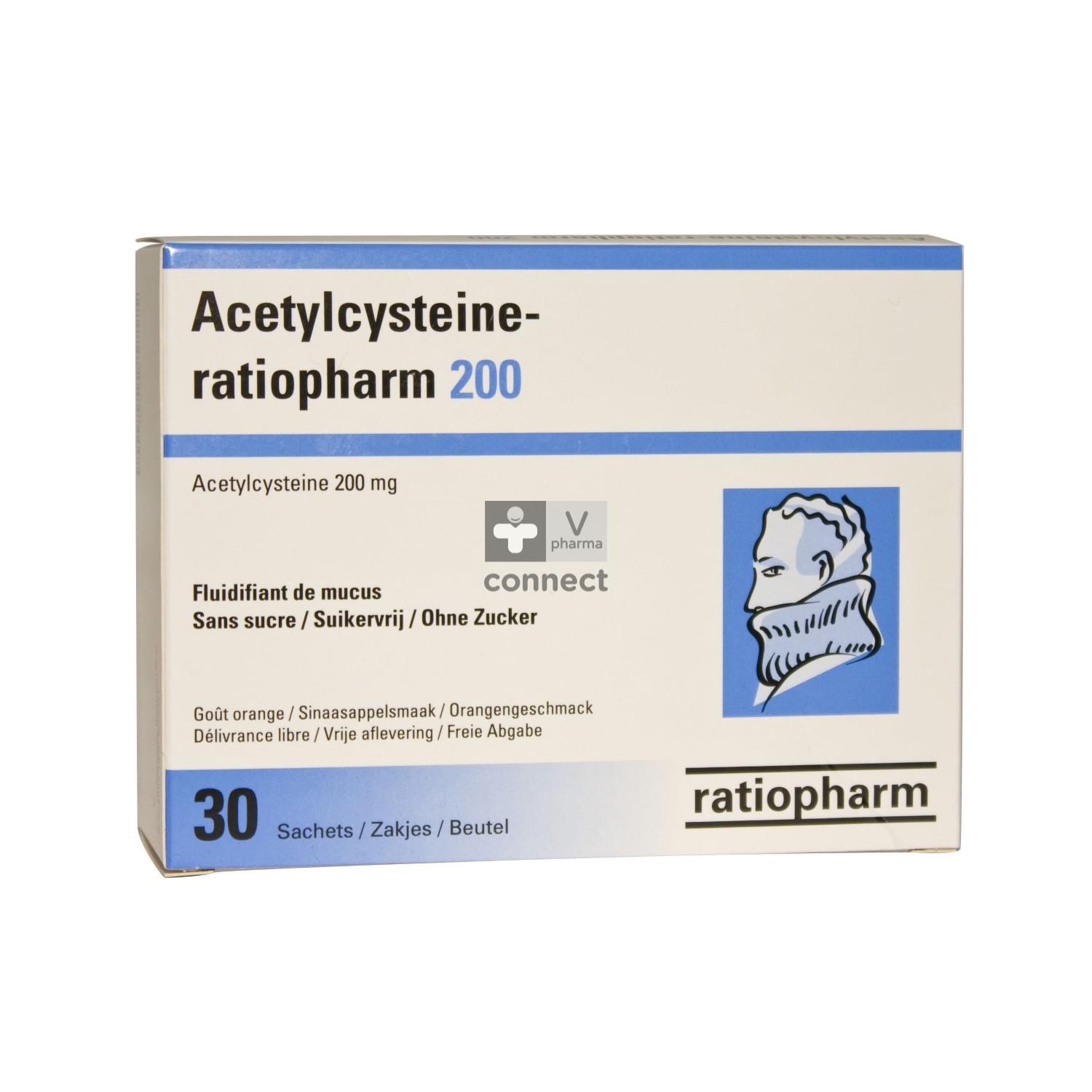 Acetylcysteine Ratiopharm 200 mg 30 Sachets