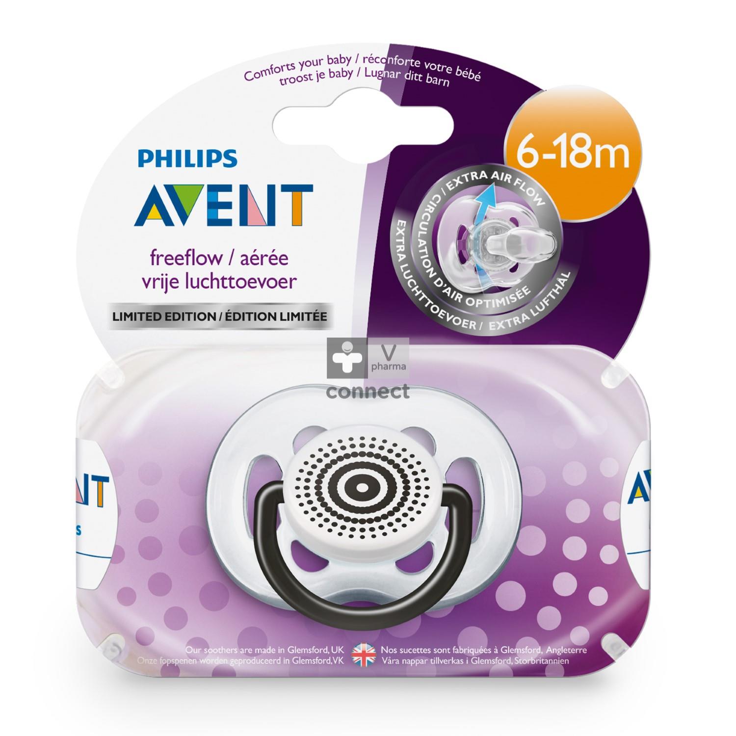 Avent Sucette Free Flow Edition Limitée 6-18 Mois
