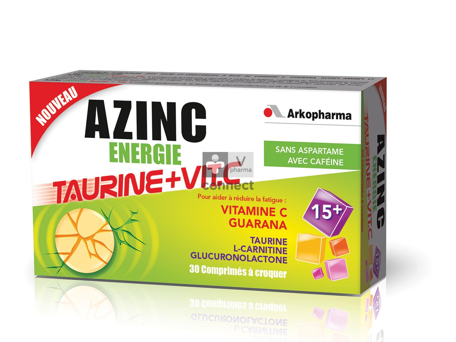 Arko Azinc Energie Taurine + Vit.C 30 Comprimés