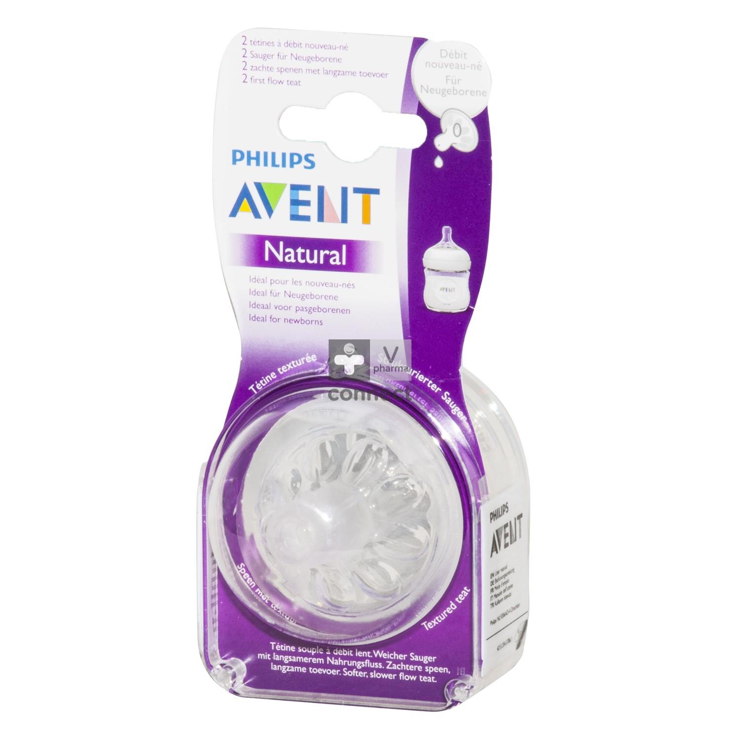Avent Tetine Natural First Flow 2 Pièces