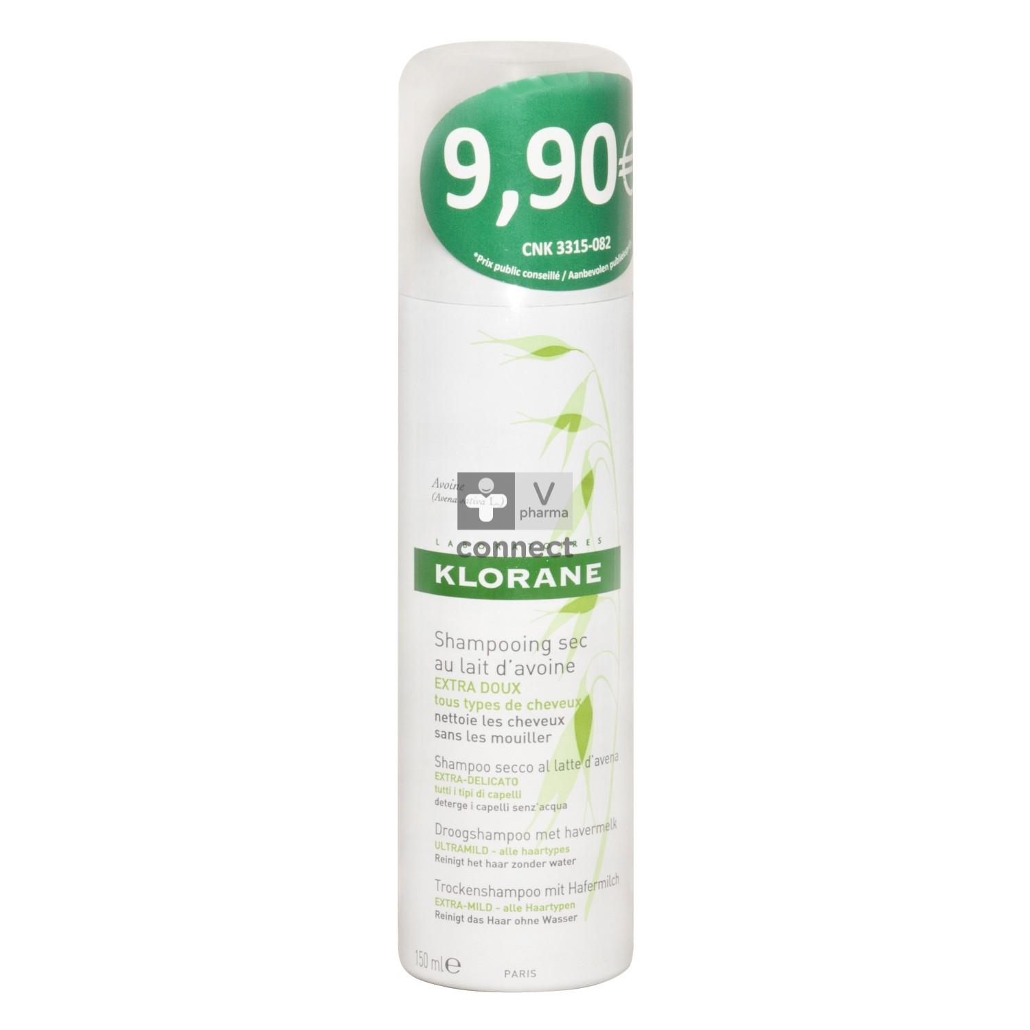 Klorane Shampooing Sec au Lait d' Avoine Spray 150 ml Prix Promo