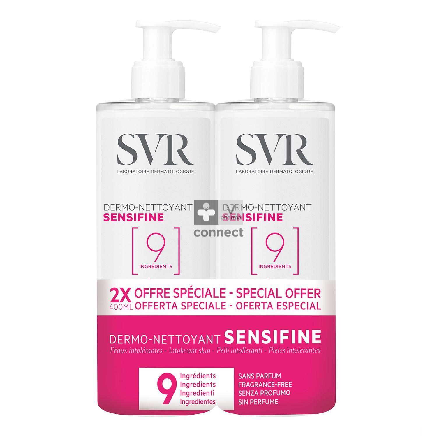 SVR Sensifine Dermo Nettoyant 2 x 400 ml Prix Promo
