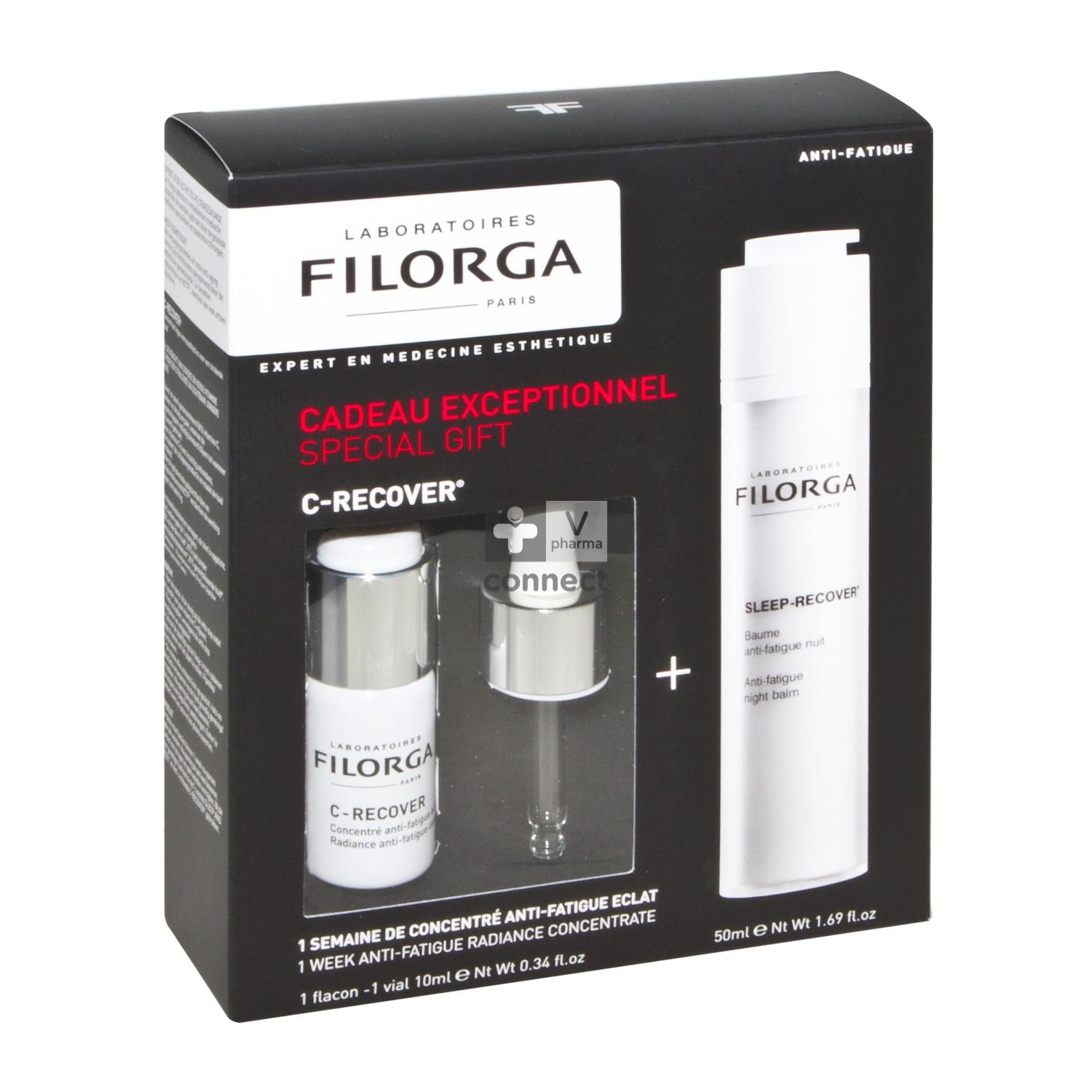 Filorga Coffret Anti Fatigue : Sleep Recover 50 ml + C Recover 10 ml ...