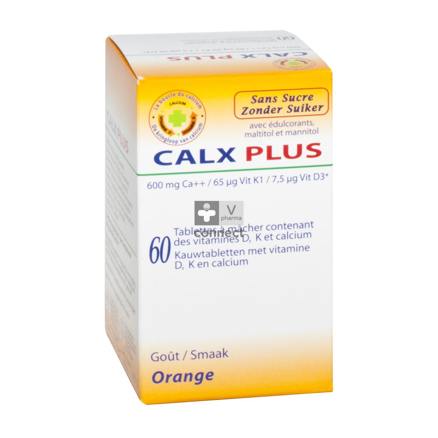 Calx Plus Orange Sans Sucre 60 Tablettes