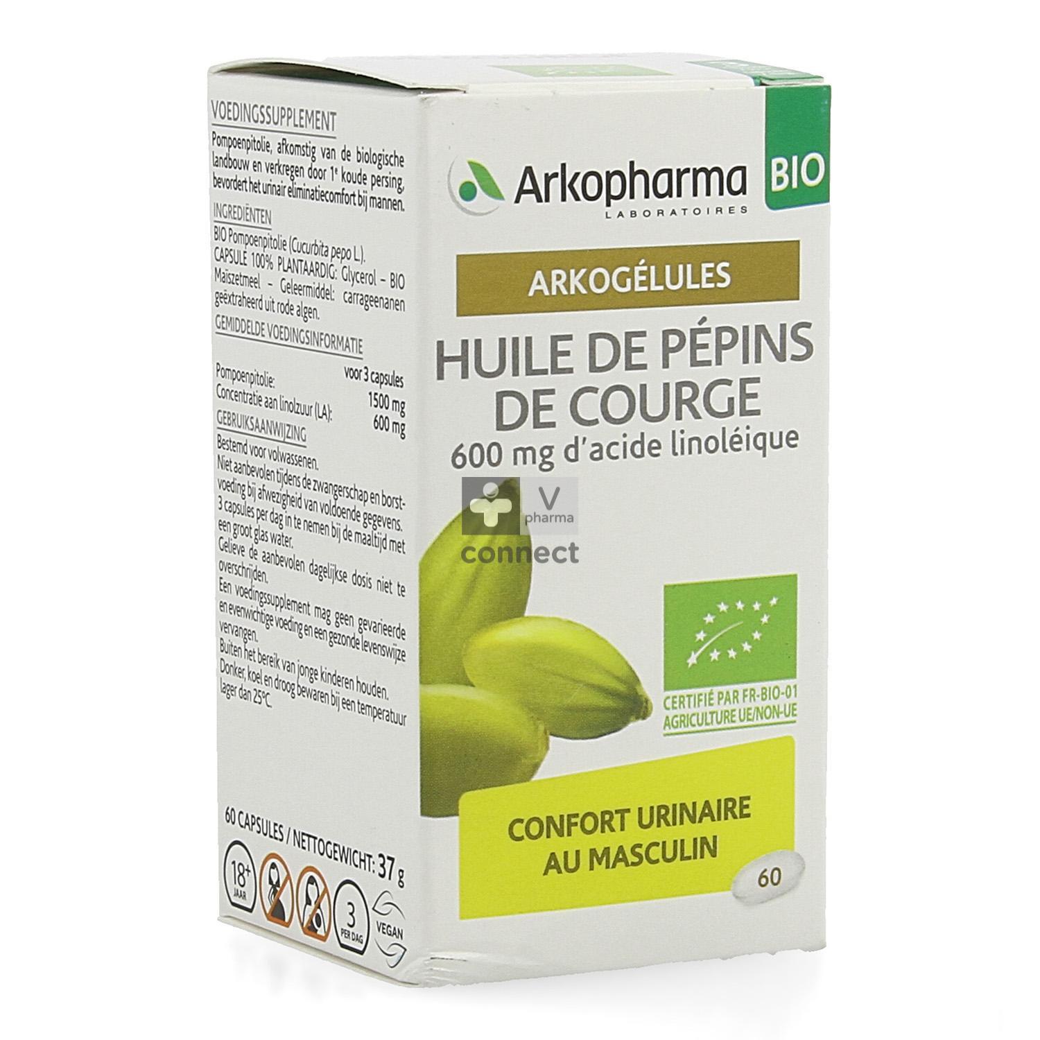 Arko Huile de Pepins de Courge Bio 60 Gélules