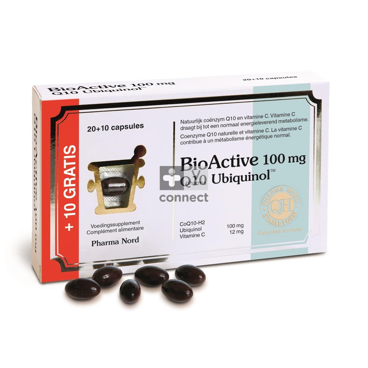 Bioactive Q10 100 mg 20 Capsules +10 Capsules Gratuites