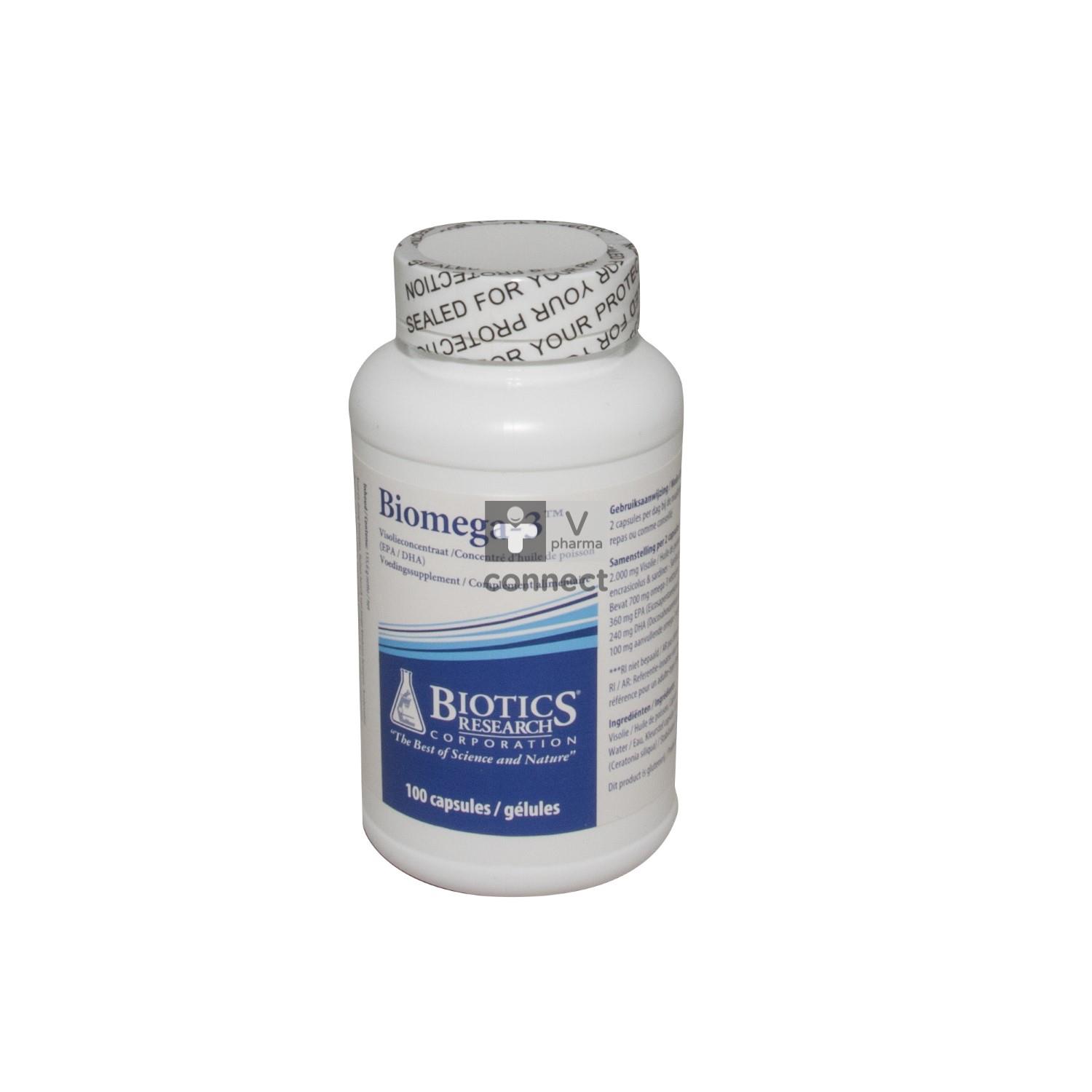 Biotics Biomega 3 100 Capsules