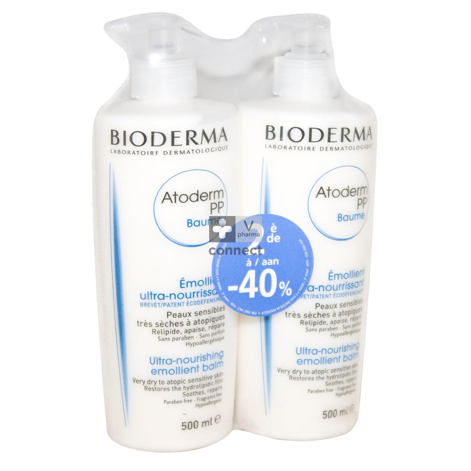 Bioderma Atoderm PP Baume Emollient 2 x 500 ml Prix Promo