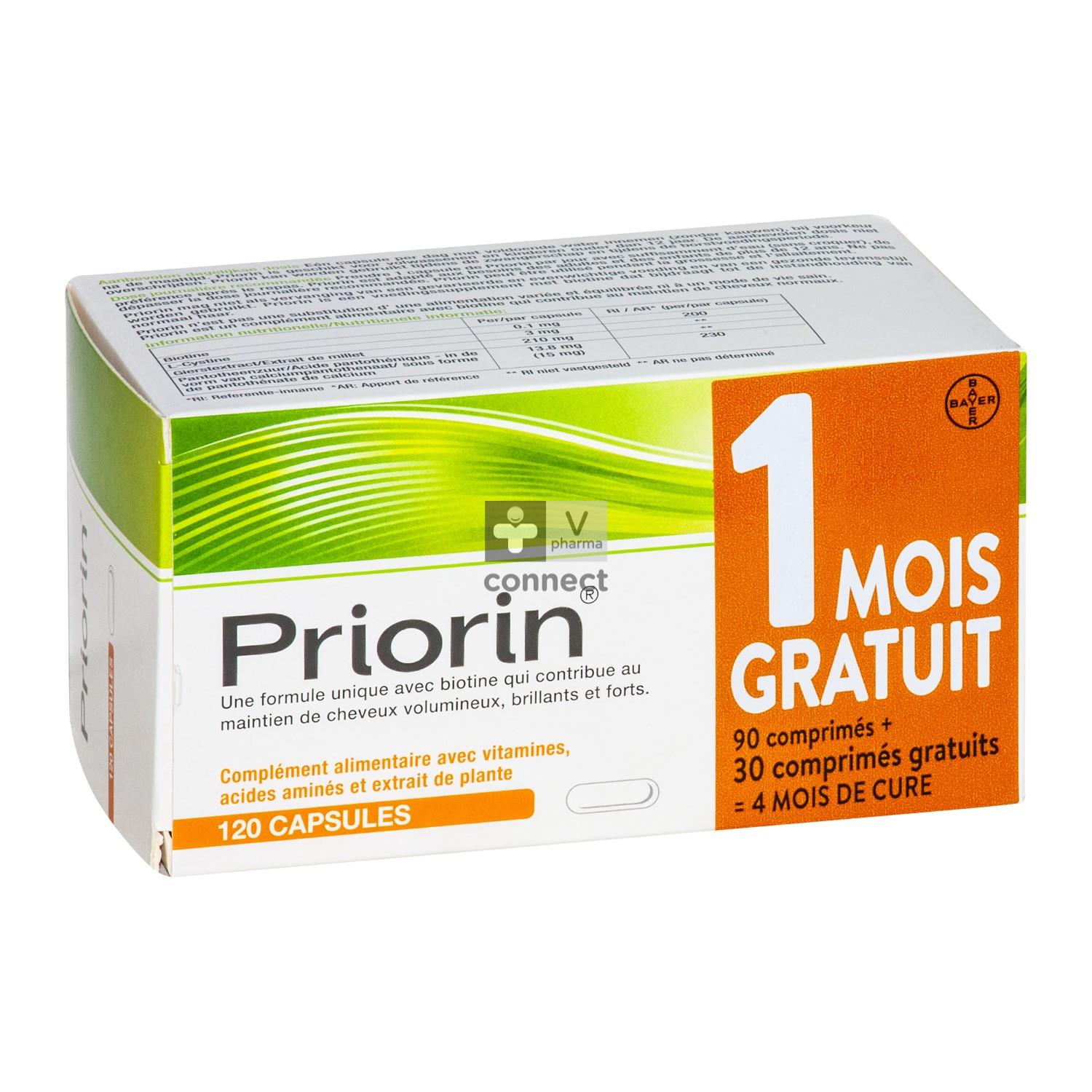 Priorin 90 Capsules + 30 Gratuites