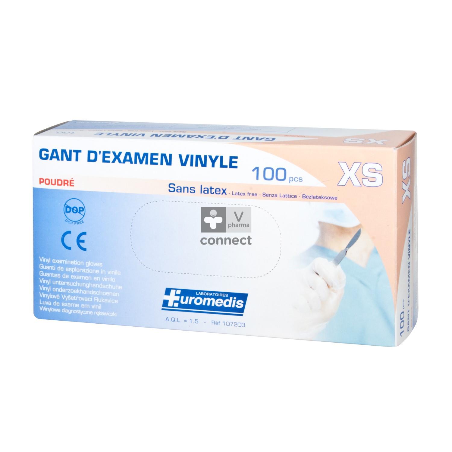 Euromedis Gants Vinyl Poudrés Extra Small Boite 100 Pièces
