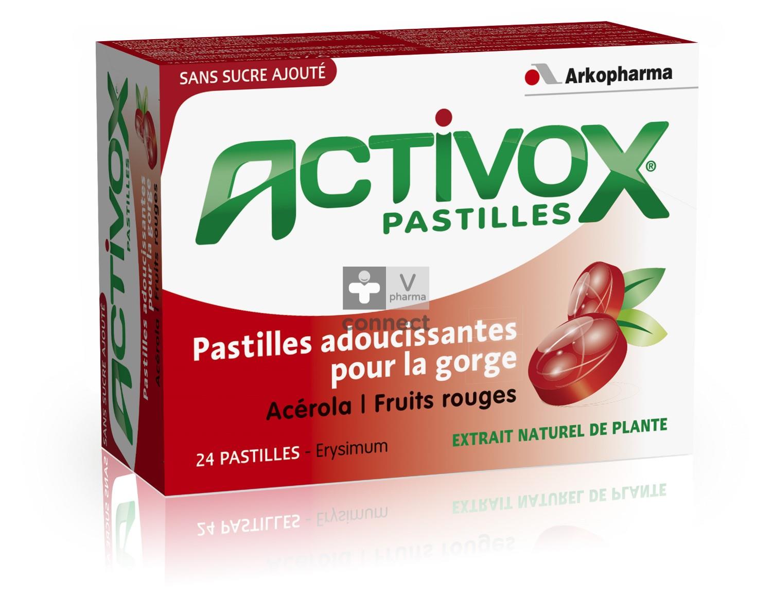 Activox Acerola Fruits Rouges 24 Pastilles Sans Sucre