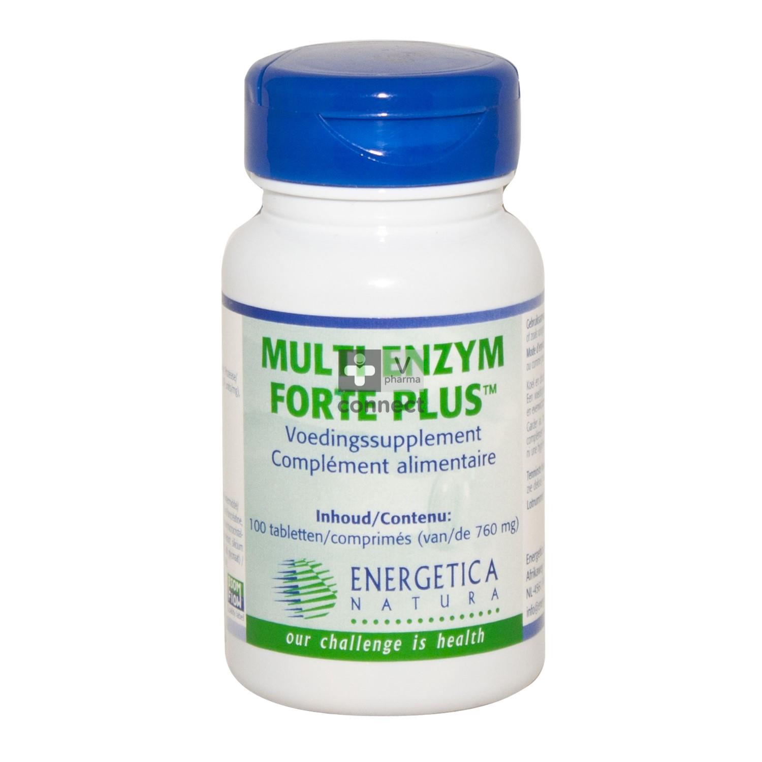 Energetica Natura Multi Enzym Forte Plus 100 Comprimés