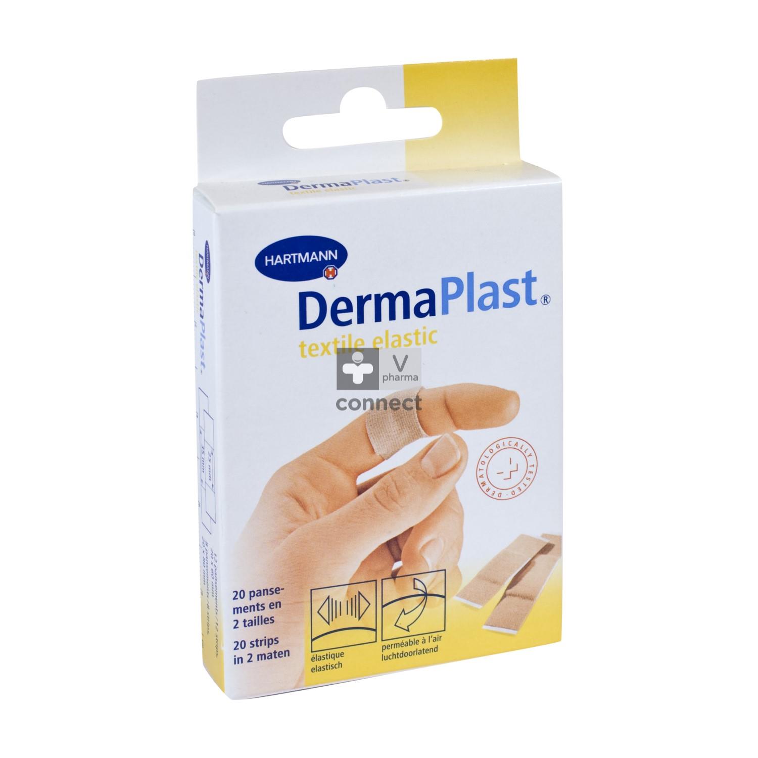 Dermaplast Textile Elastic Strips 20 Pieces