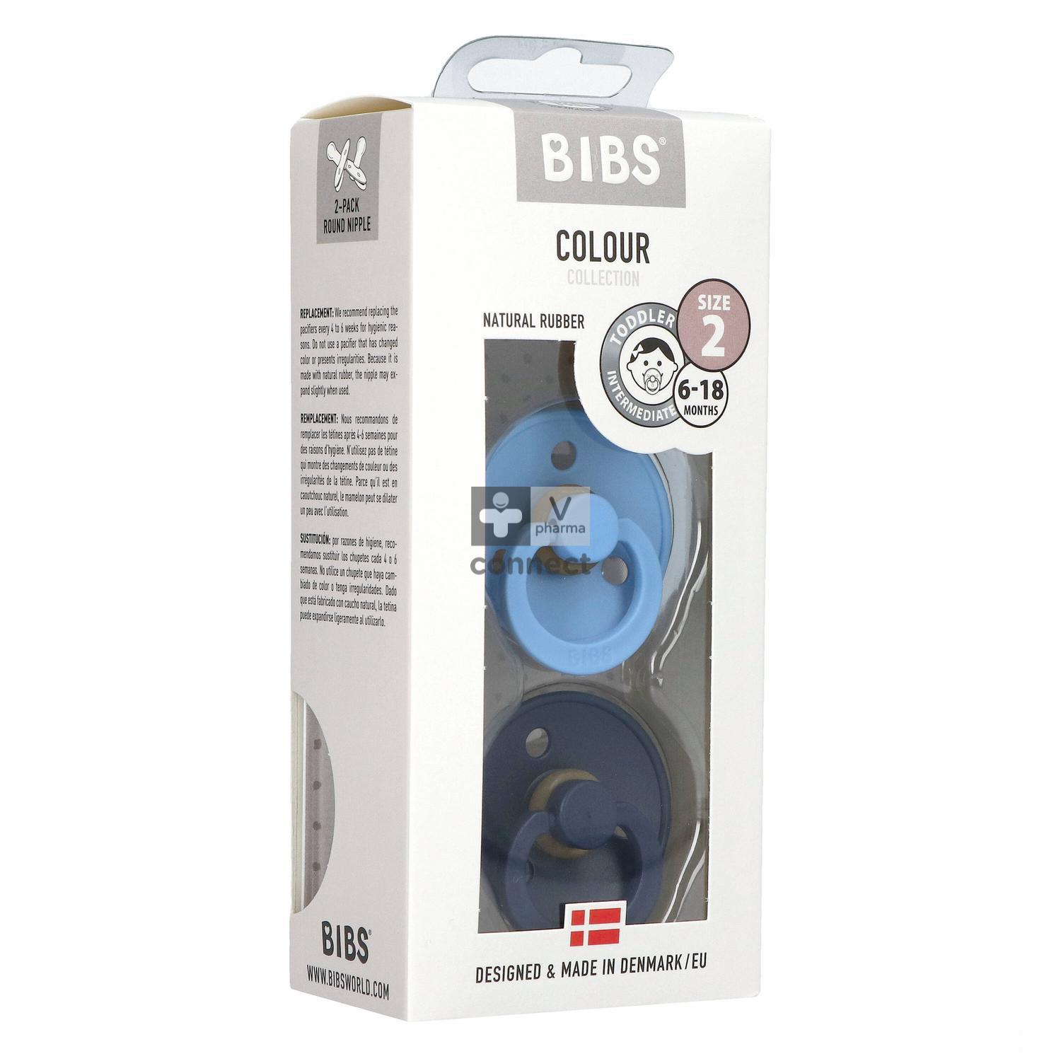 Bibs 2 Tetine Duo Blue/Deep Space