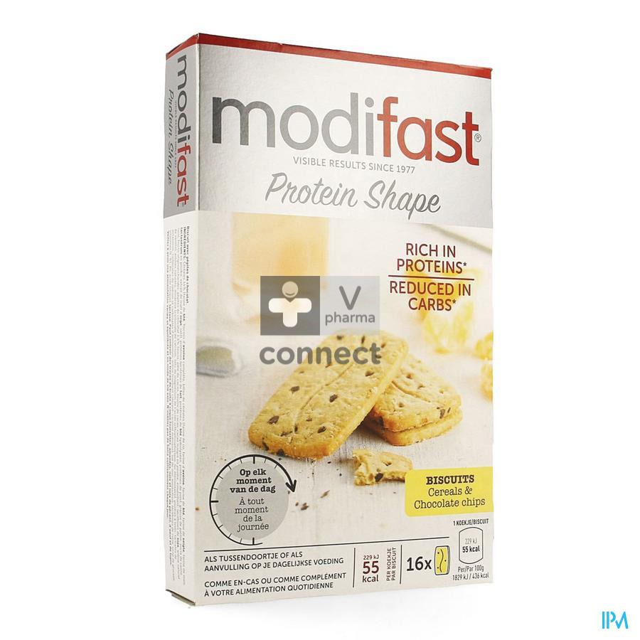 Modifast Protiplus Biscuits Cereales / Pepites De Chocolat 4 Sachets