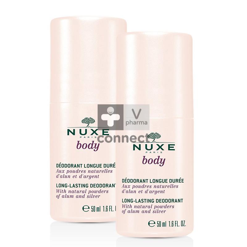 Nuxe Body Déodorant Longue Durée Roll On 2 x 50 ml Prix Promo