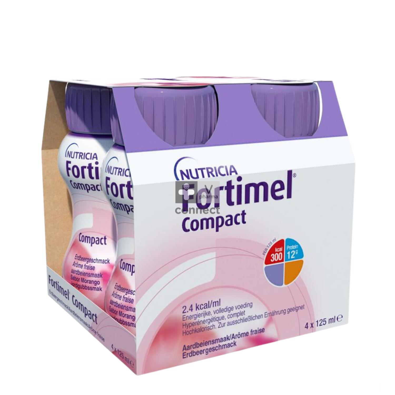 Fortimel Compact Fraise 125 ml 4 Pièces