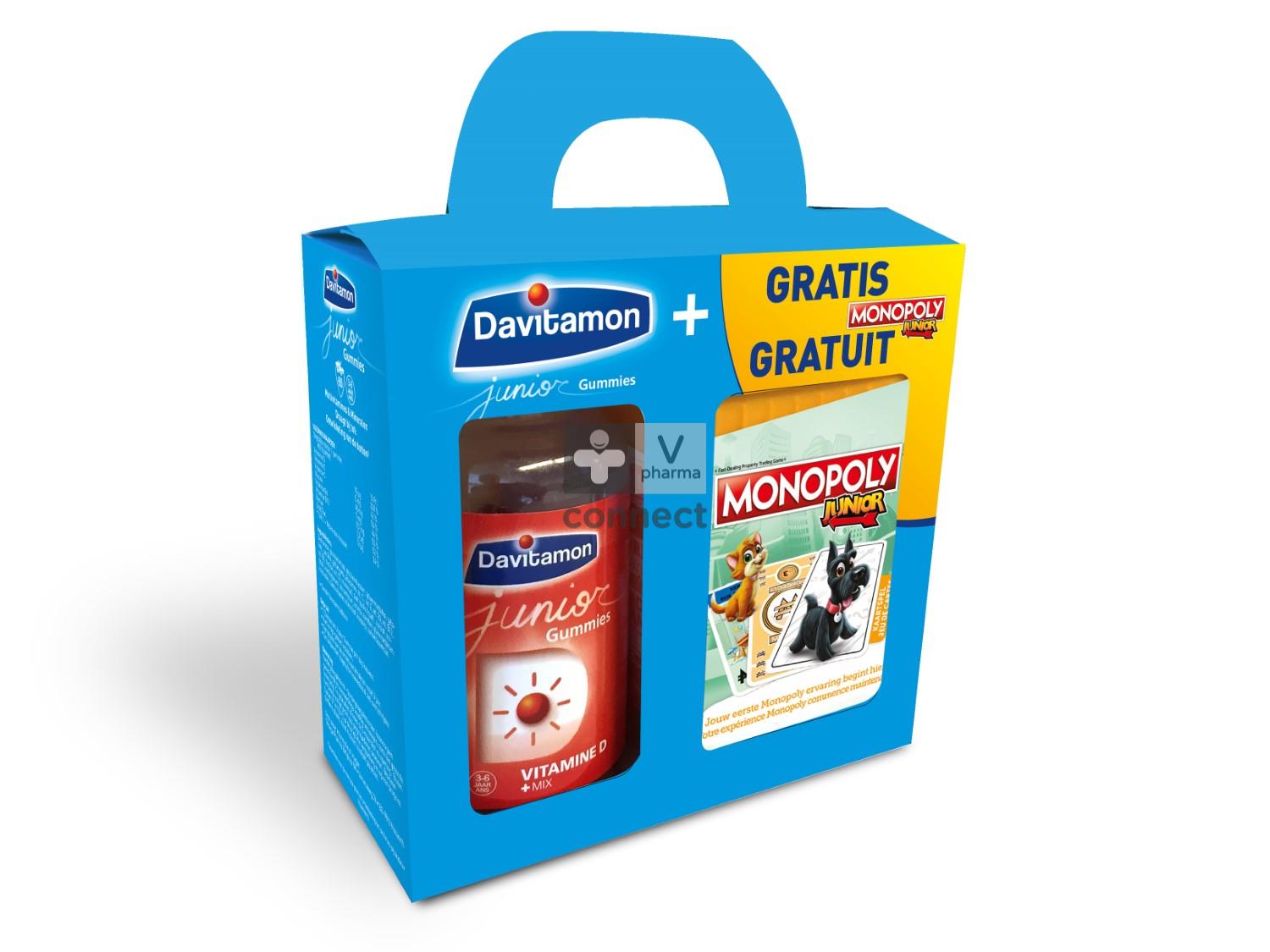 Davitamon Junior Gummies Fraise 60 Pièces + Monopoly Gratuit