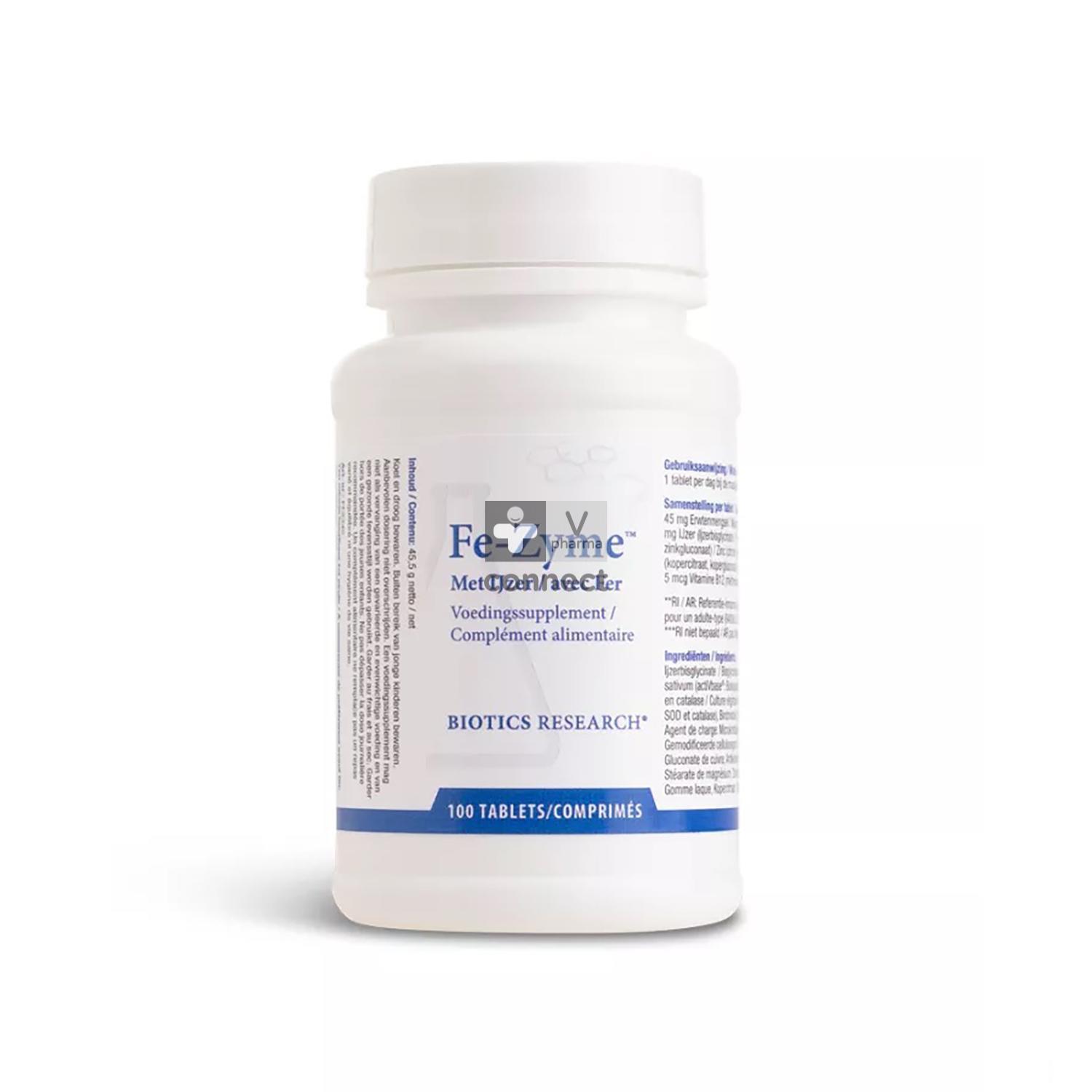 Biotics Fe Zyme 100 Comprimés