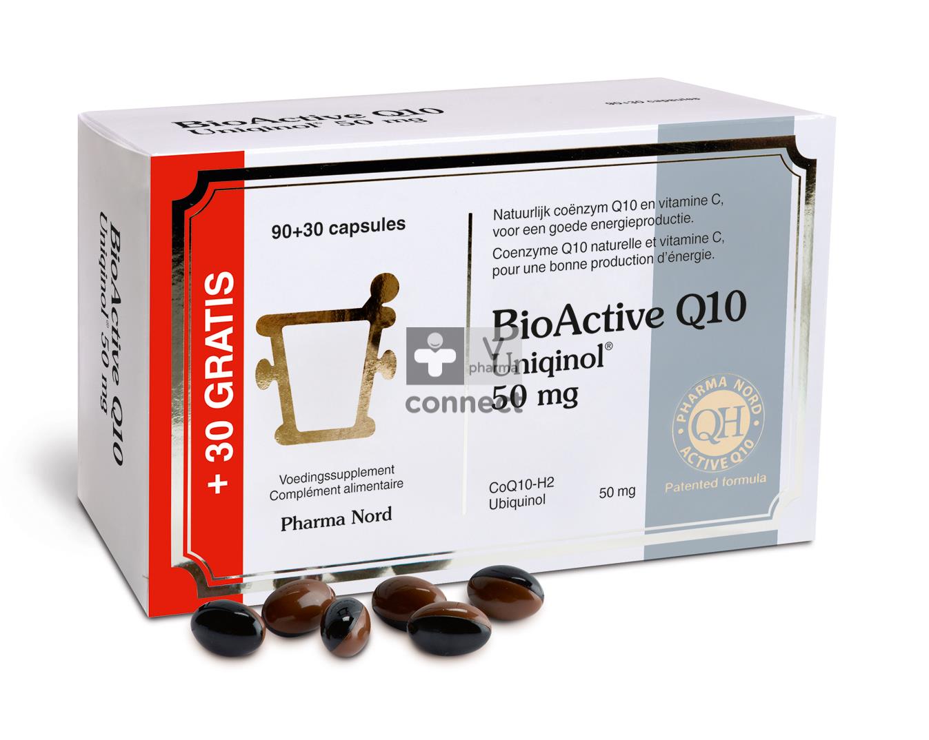 BioActive Q10 Uniqinol 50 mg 90 + 30 Capsules Pharma Nord