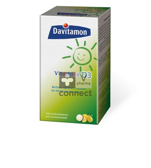 Davitamon Junior Vitamine D3 Citron 120 Comprimés Fondants