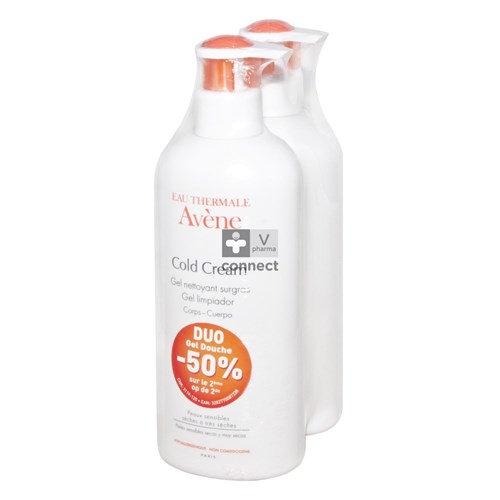 Avene Cold Cream Reinig.gel Overvet 400ml 2de -50%