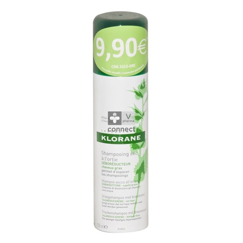 Klorane Shampooing Sec à L'Ortie Spray 150 ml Prix Promo