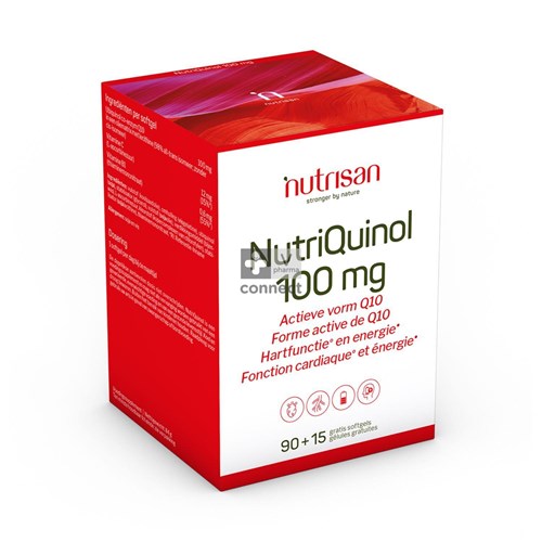 Nutrisan Nutriquinol Q10 100 mg 90 Gélules + 15 Gratuites