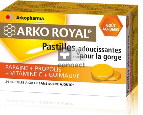 Arko Royal Pastilles Pour la Gorge Gout Agrumes 24 Pièces
