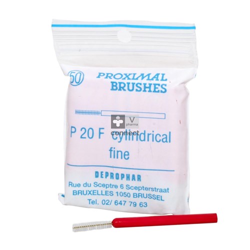 Proximal P20f Brossette Cylindrique Fine Red 50p
