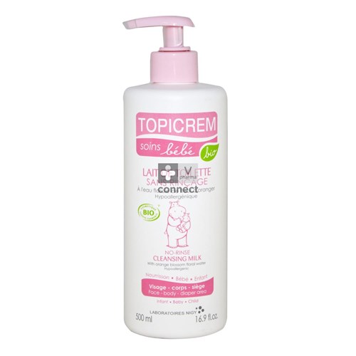 Topicrem Bébé Lait De Toilette Rinçage 500 ml