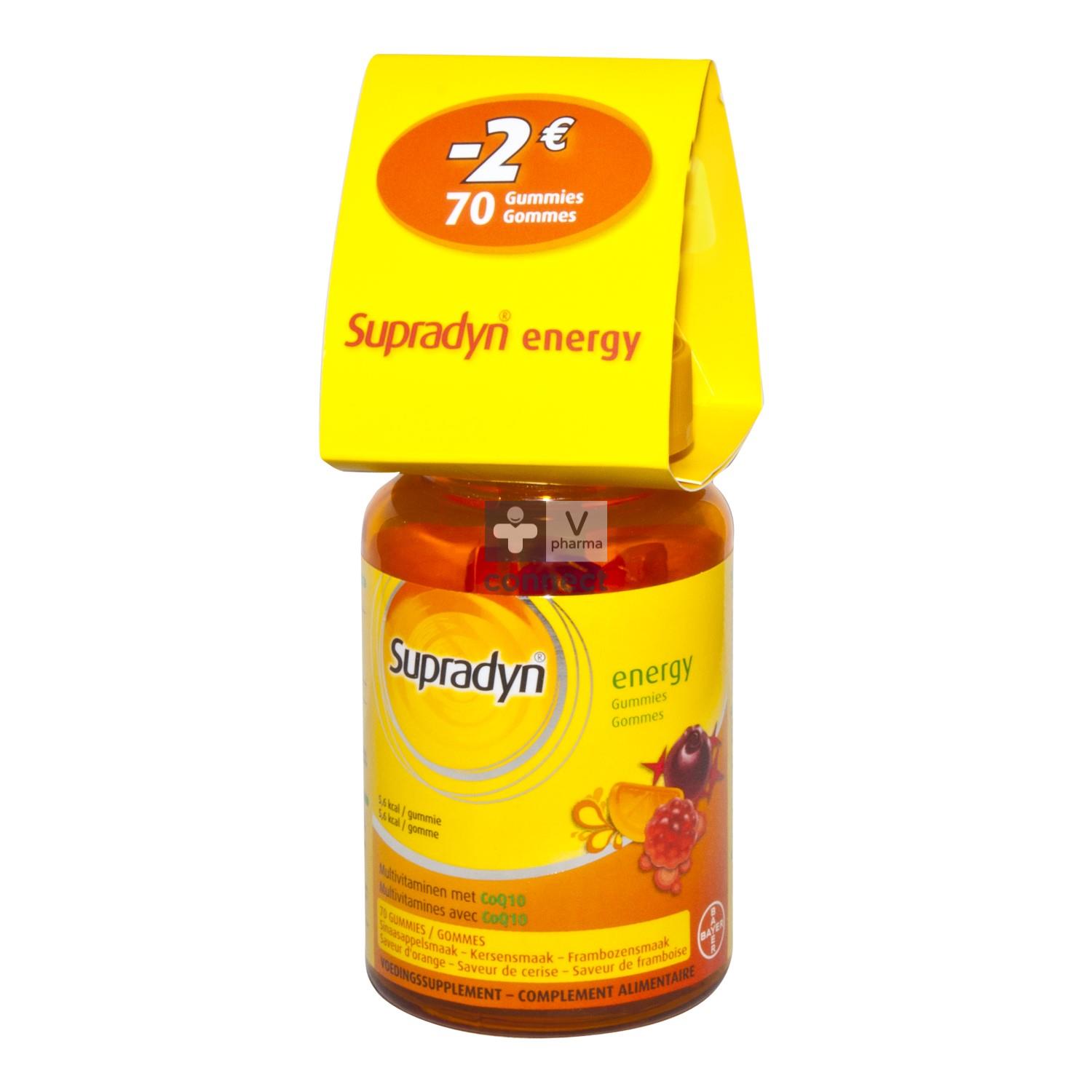 Supradyn Energy Gommes Vitaminées 70 Pièces Prix Promo