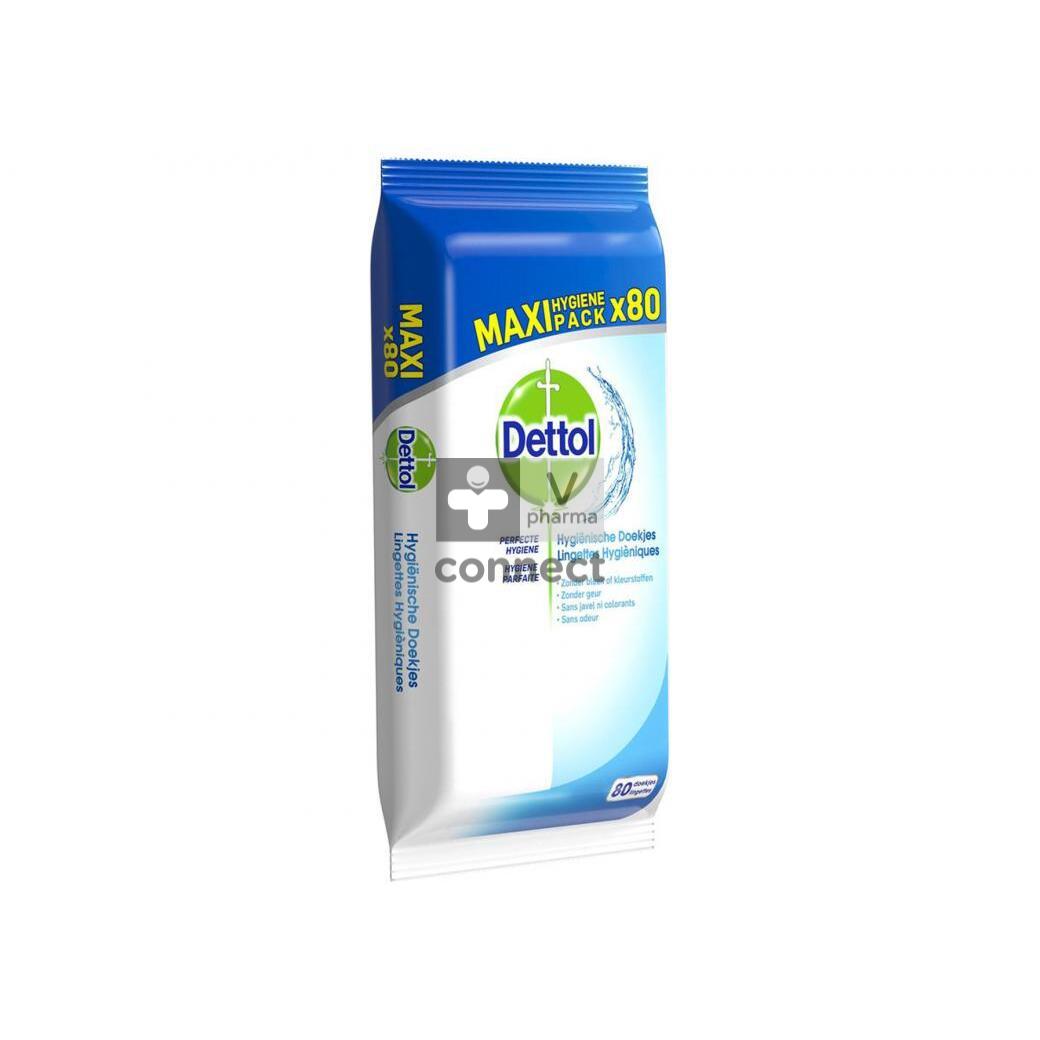 Dettol Lingettes Surface 80 Pièces