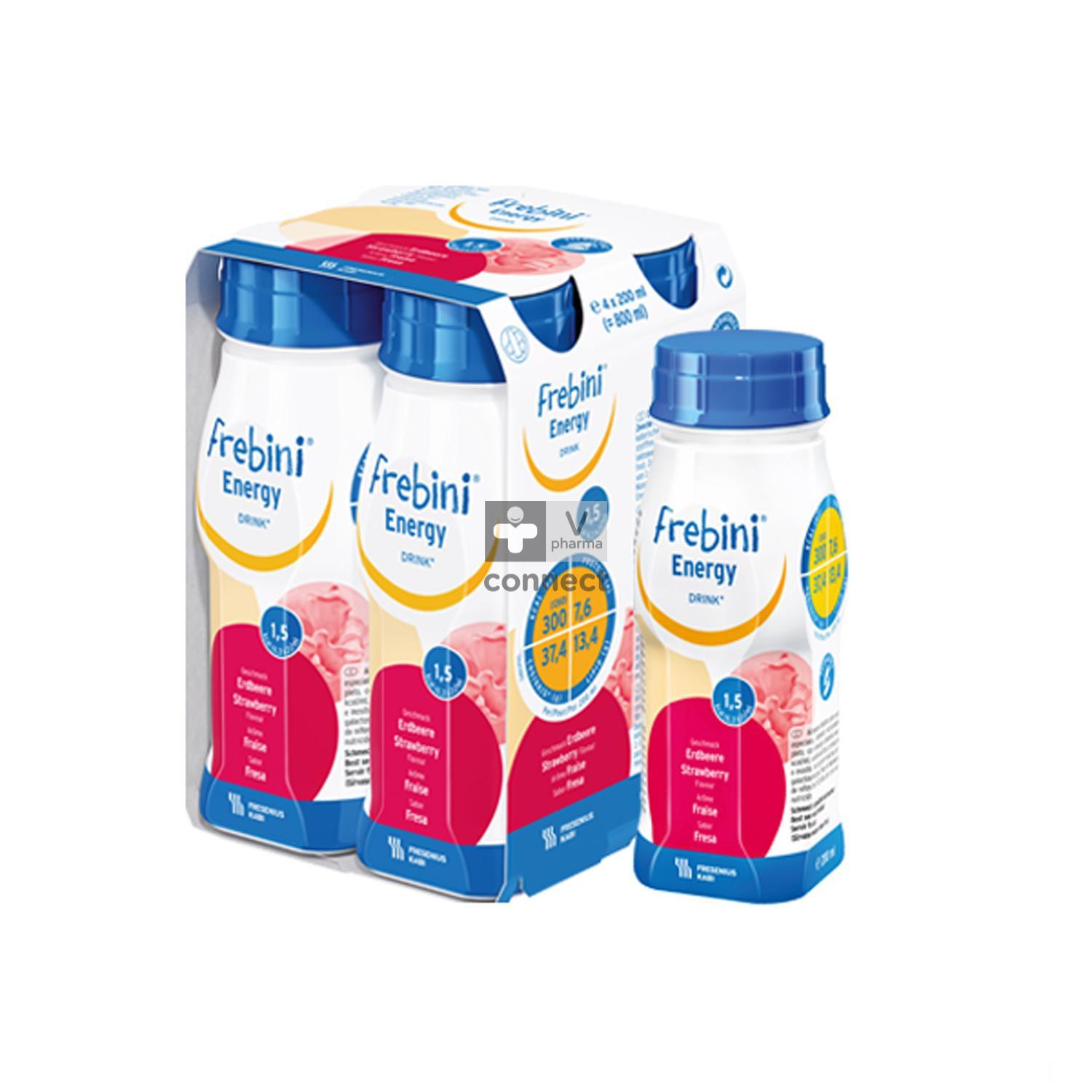 Frebini Energy Drink Enfant Fraise 4 x 200 ml