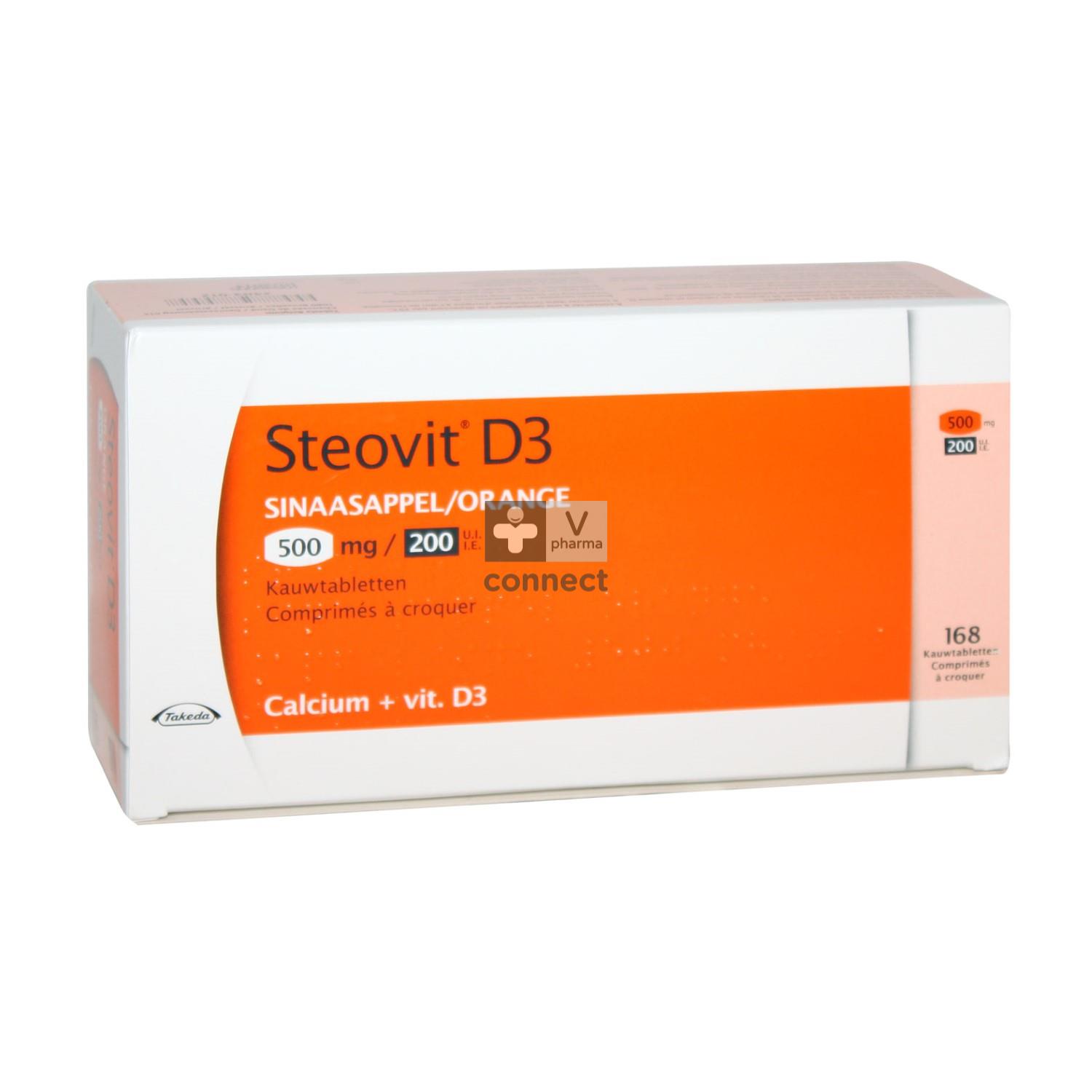 Steovit D3 500 mg/ 200 UI 168 Comprimes Gout Orange