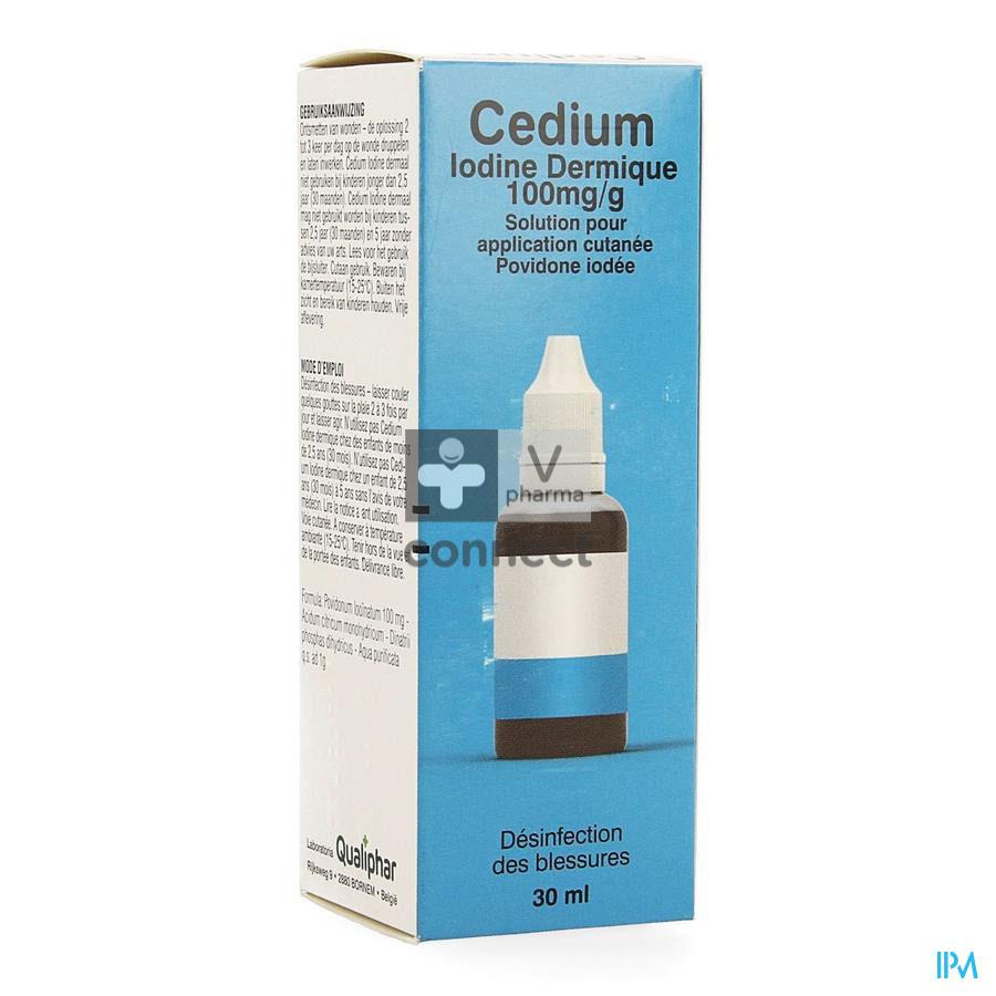 Cedium Iodine Dermal Solution Cutanée 30 ml