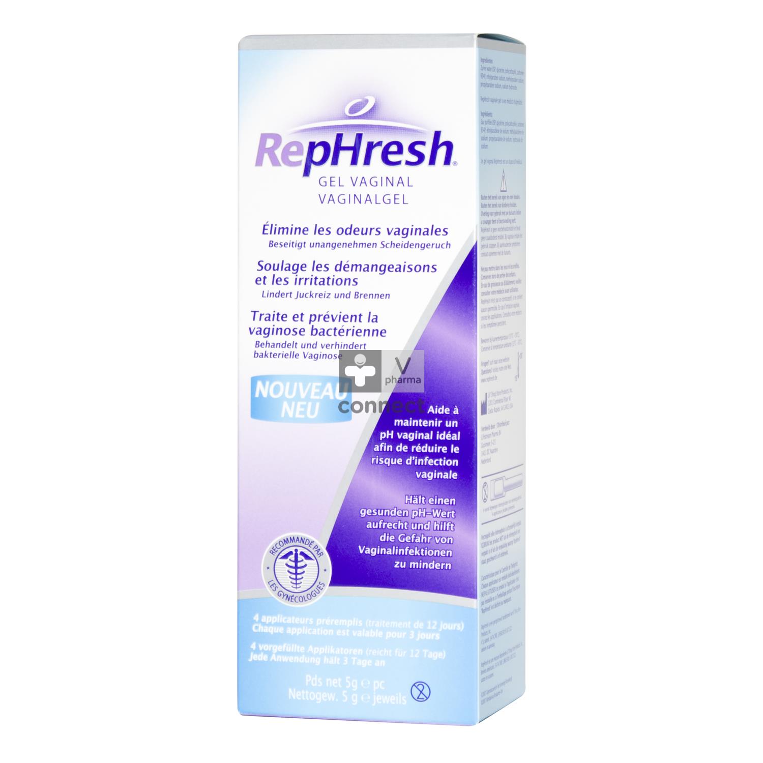 Rephresh Gel Vaginal 4 Applicateurs