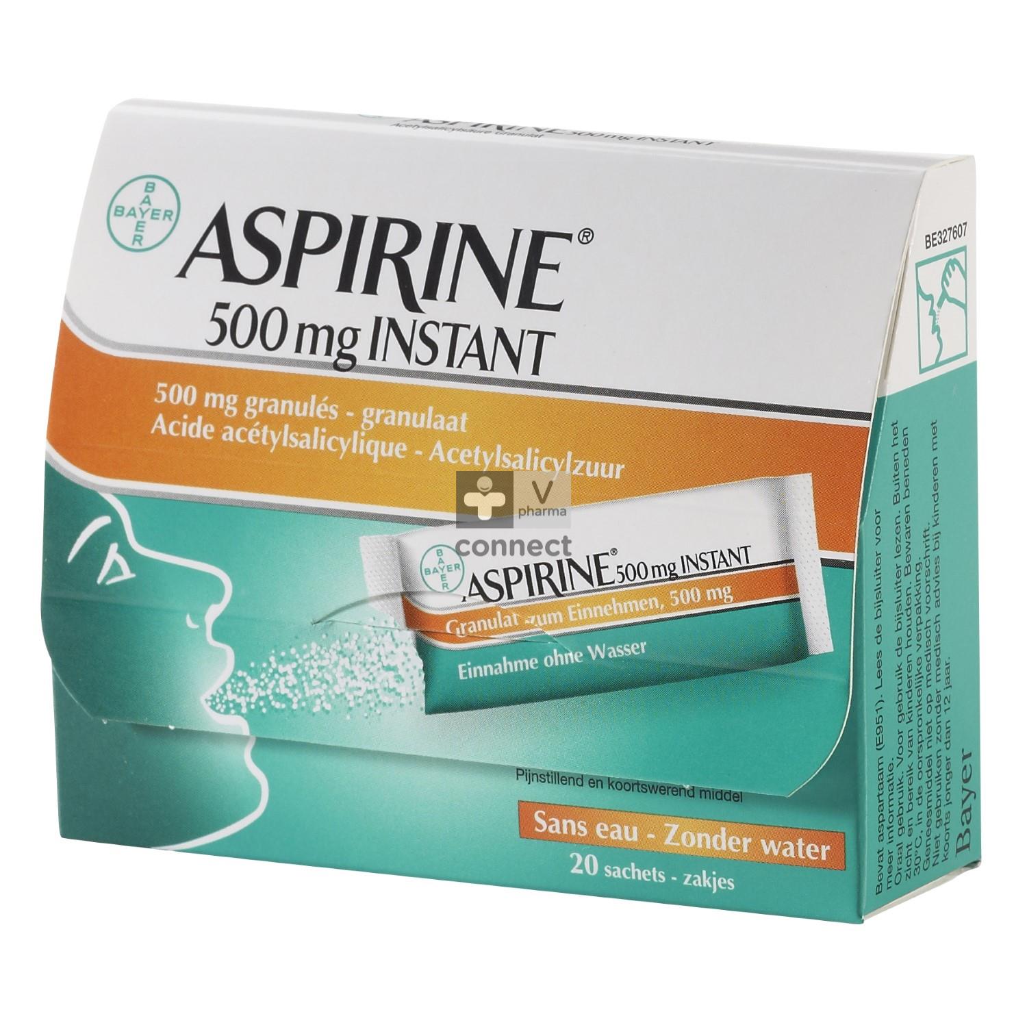 Aspirine Instant 500 mg 20 Sachets