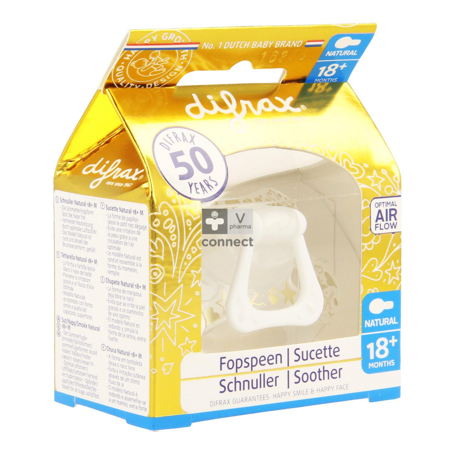 Difrax Sucette Natural Gold 18 Mois