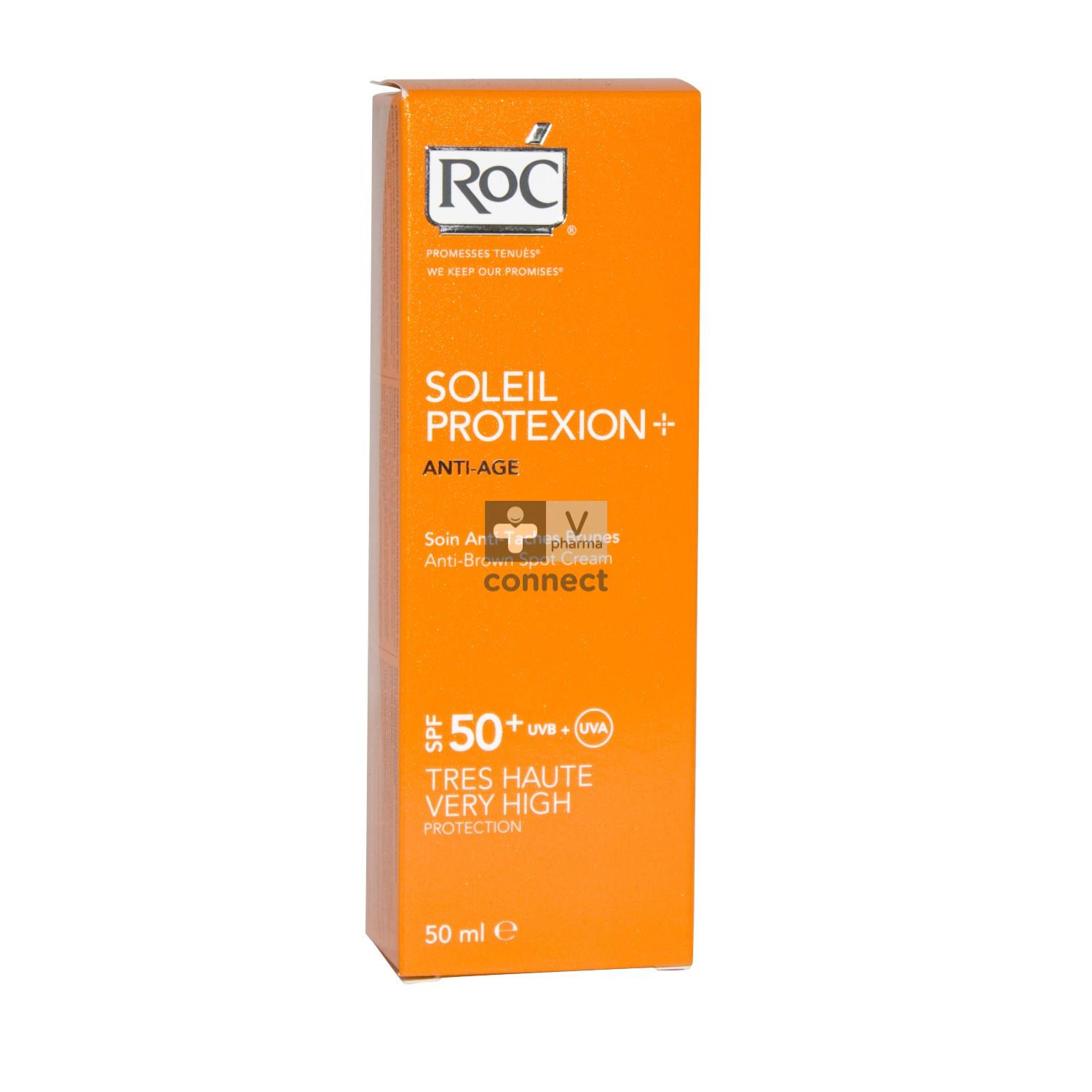 Roc Sol Protexion Gezichtscreme Vlekjes Ip50+ 50ml