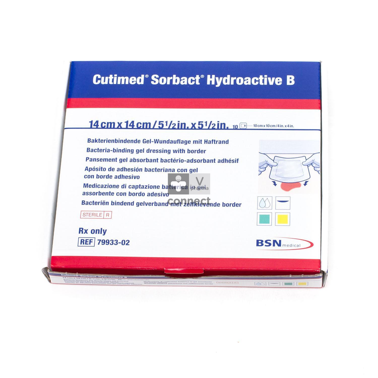 Cutimed Sorbact Hydroactive B 14 x 14 cm 10 Pièces