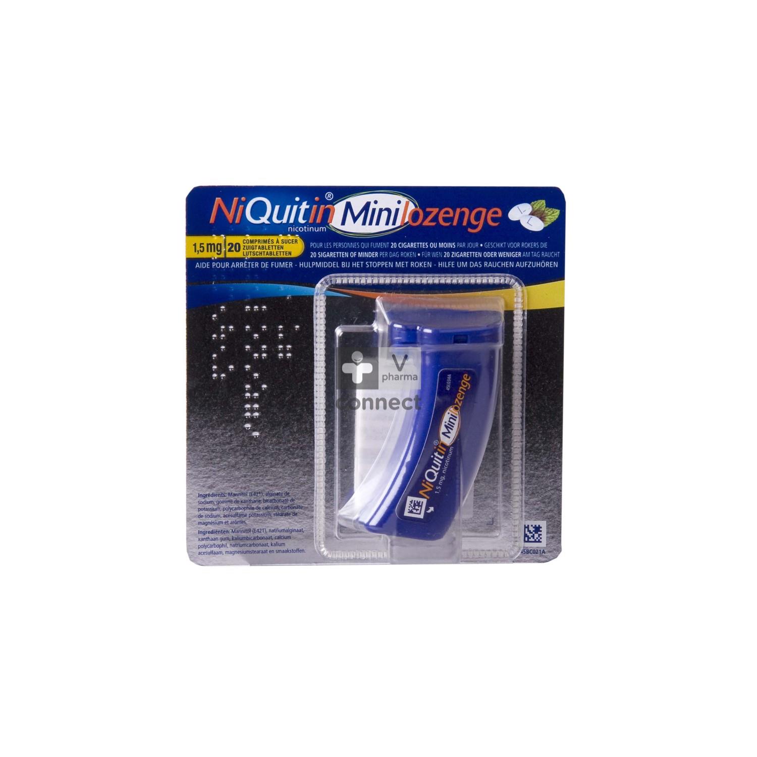 Niquitin Mini Lozenge 1,5 mg 20 Comprimes à Sucer