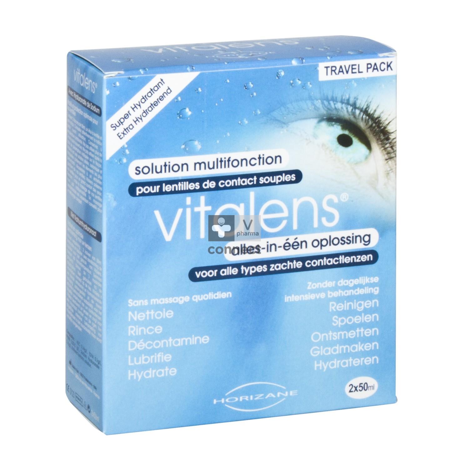 Vitalens Travelpack Solution Pour Lentilles 2 x 50 ml